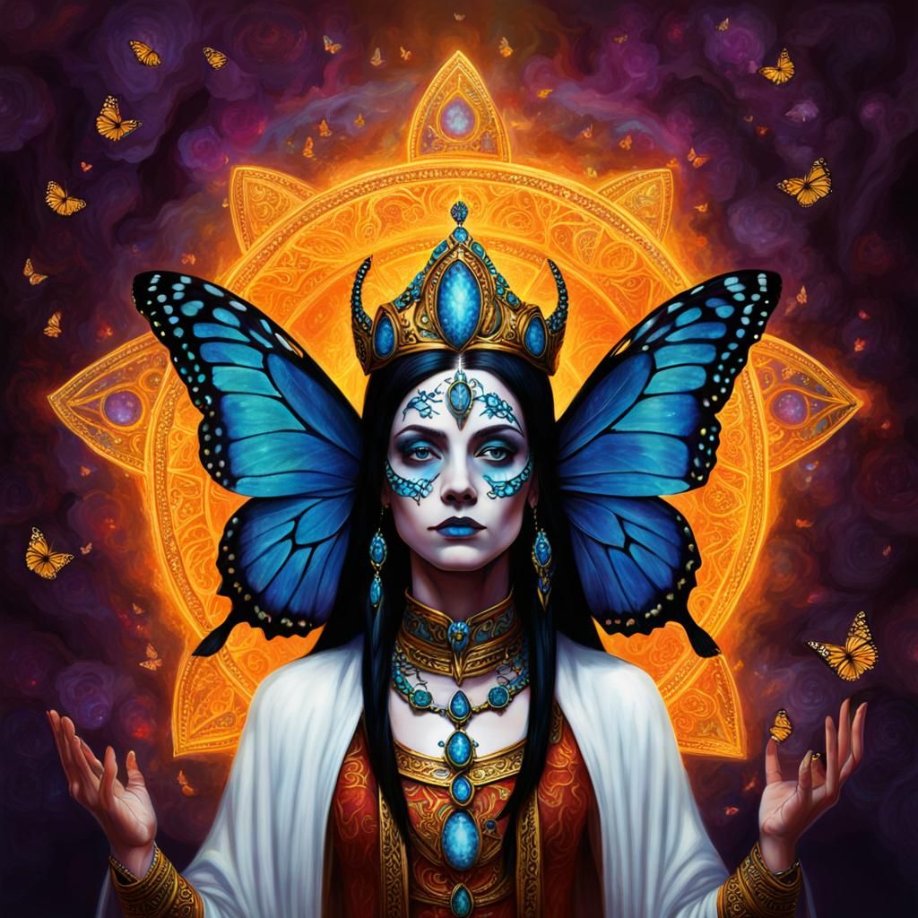 Butterfly Priestess - AI Generated Artwork - NightCafe Creator
