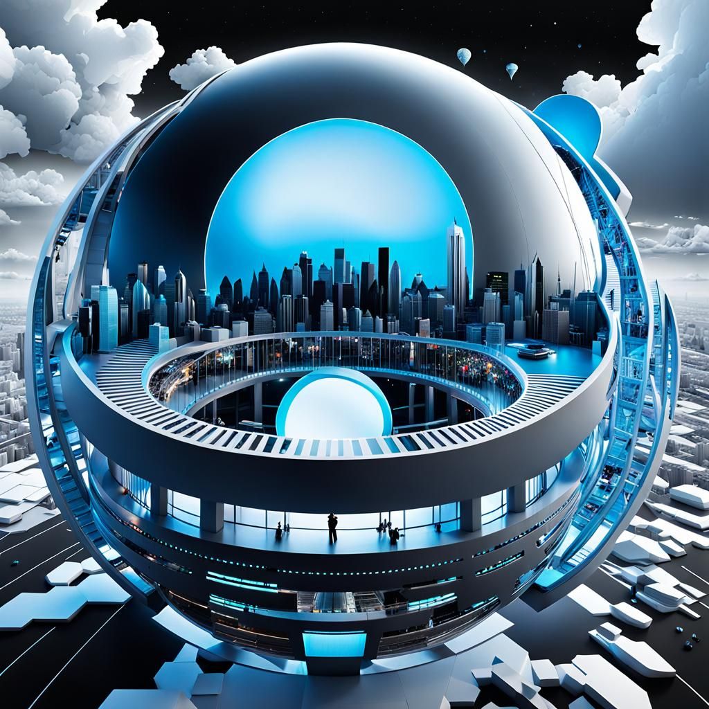 City Sphere - AI Generated Artwork - NightCafe Creator