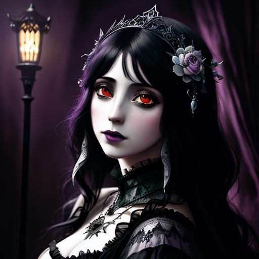 (Dear Prudence:1.2)/ epic goth masterpiece, digital illustration, cell ...