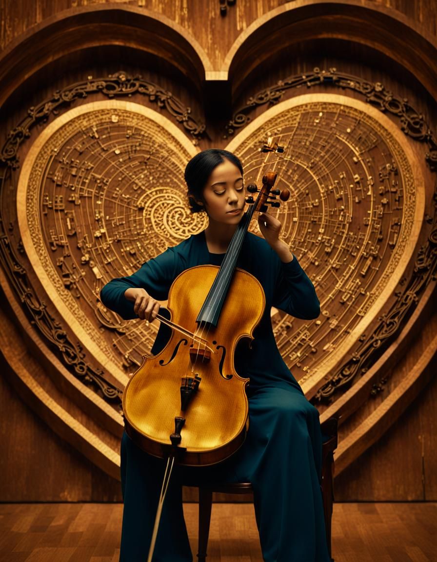 Cello Player - AI Generated Artwork - NightCafe Creator
