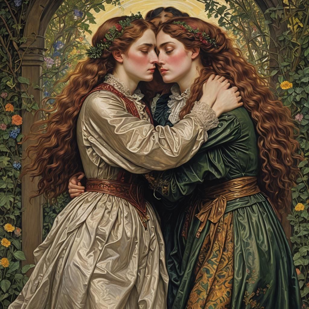 16k resolution, art by William Holman Hunt John Everett Millais Dante ...
