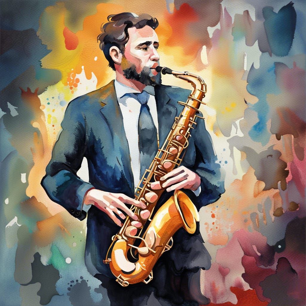 person playing the saxophone - AI Generated Artwork - NightCafe Creator