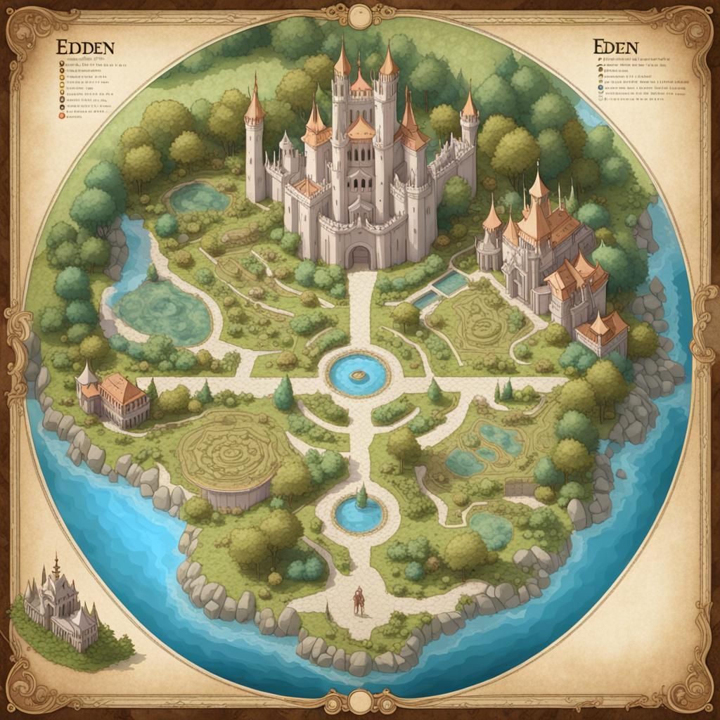 Map of Eden - AI Generated Artwork - NightCafe Creator