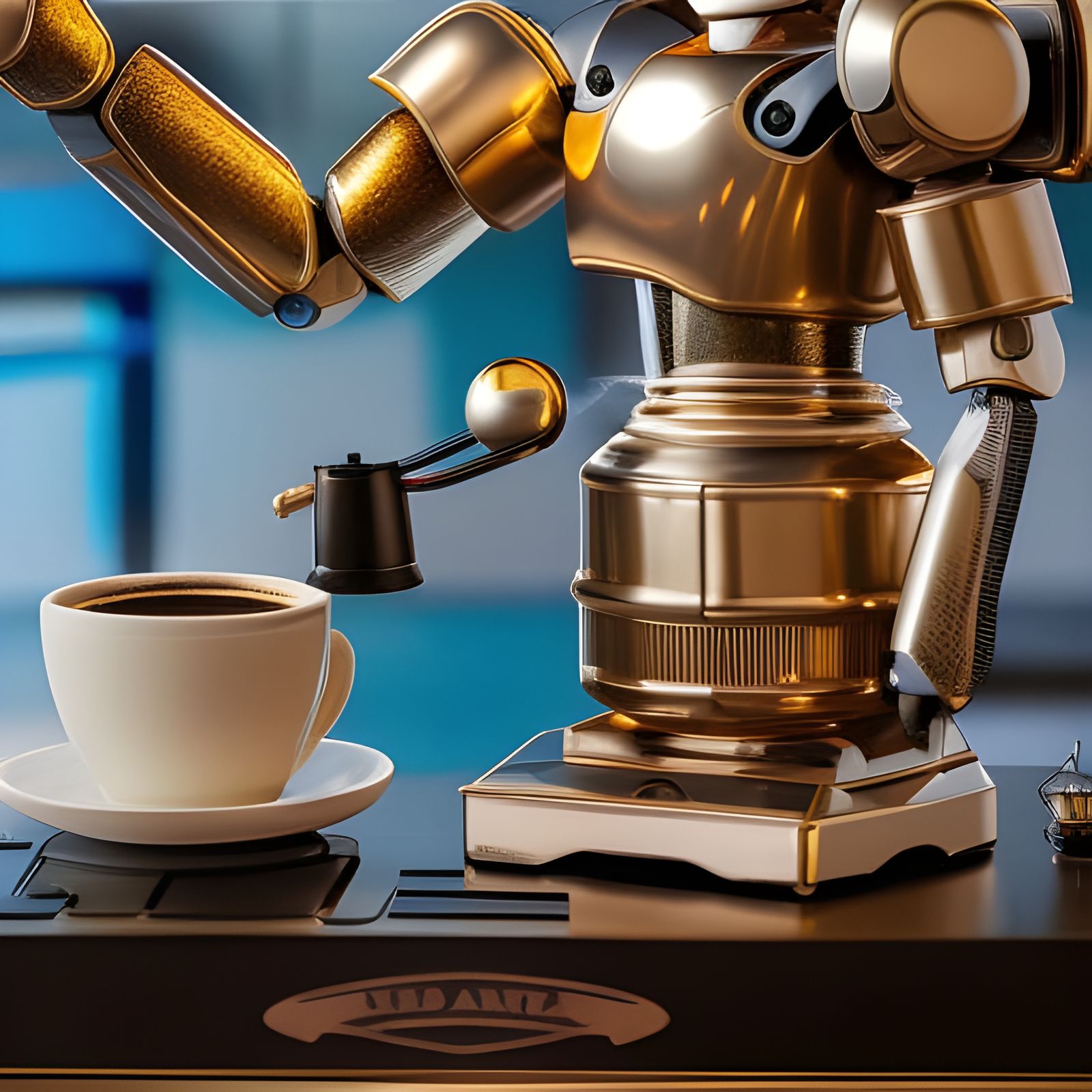 Retro Rhubarb's Bedside Robot Coffee Maker - AI Generated Artwork ...