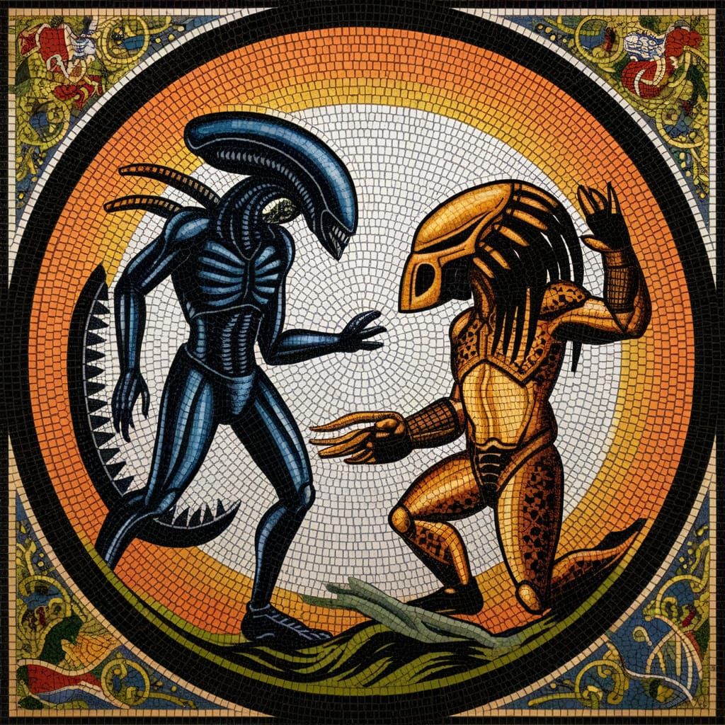Alien vs. Predator Mosaic - Alien vs. Predator Mosaic