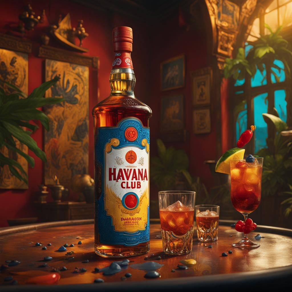 Havana club rum paintes by Miró - AI Generated Artwork - NightCafe Creator