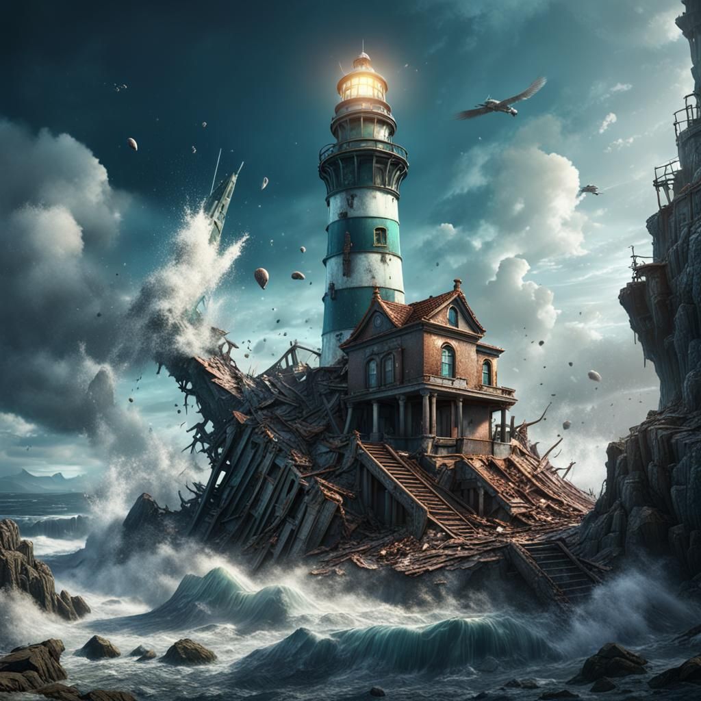 The lighthouse - AI Generated Artwork - NightCafe Creator