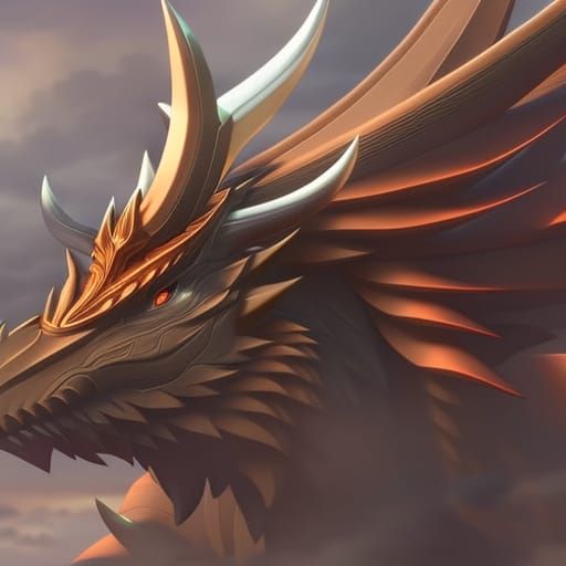 large dragon, gray eyes, large horns, 8k resolution, portrait, CGI ...