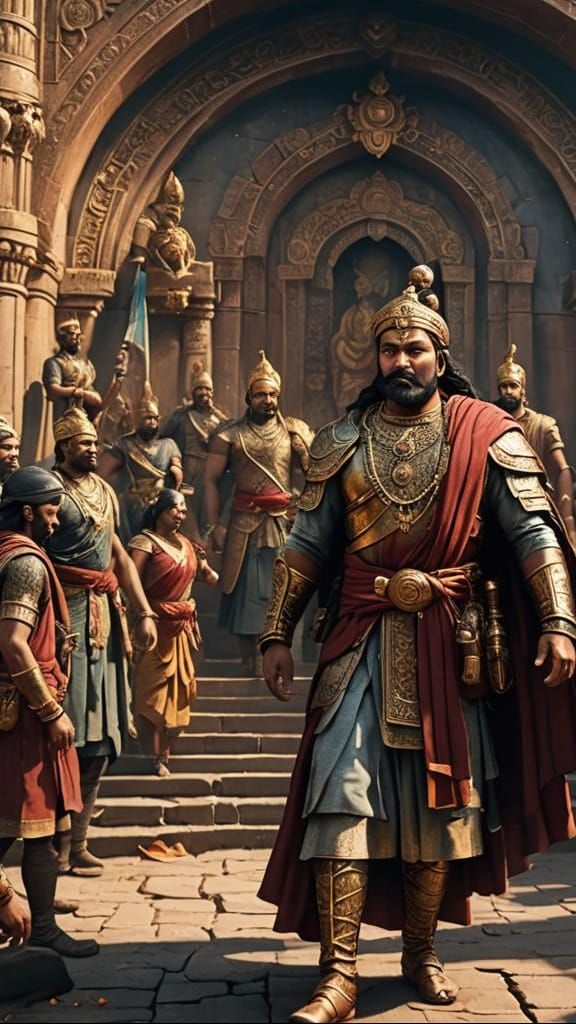 Generate an image depicting Chandragupta Maurya, the founder of the ...