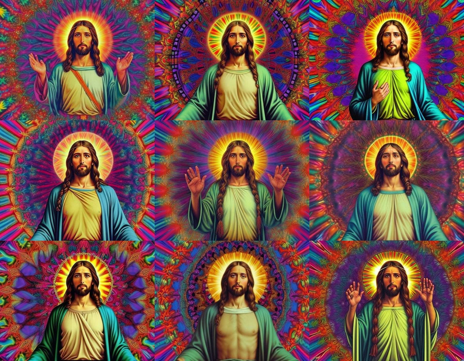 Jesus was a hippie - AI Generated Artwork - NightCafe Creator