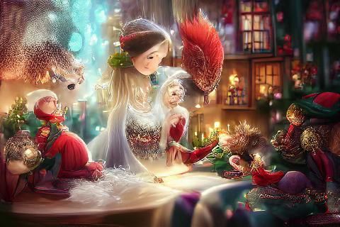 Beautiful Christmas Fantasy Illustration - AI Generated Artwork ...