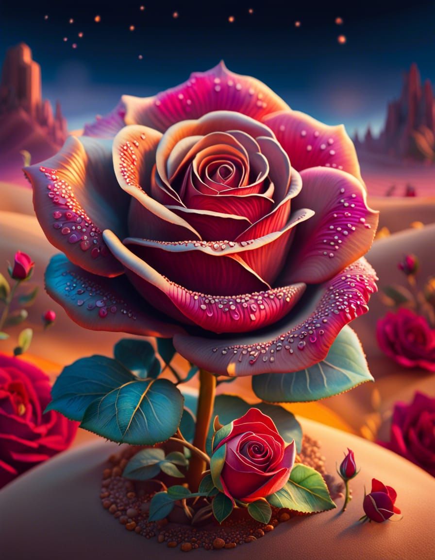 A desert rose - AI Generated Artwork - NightCafe Creator