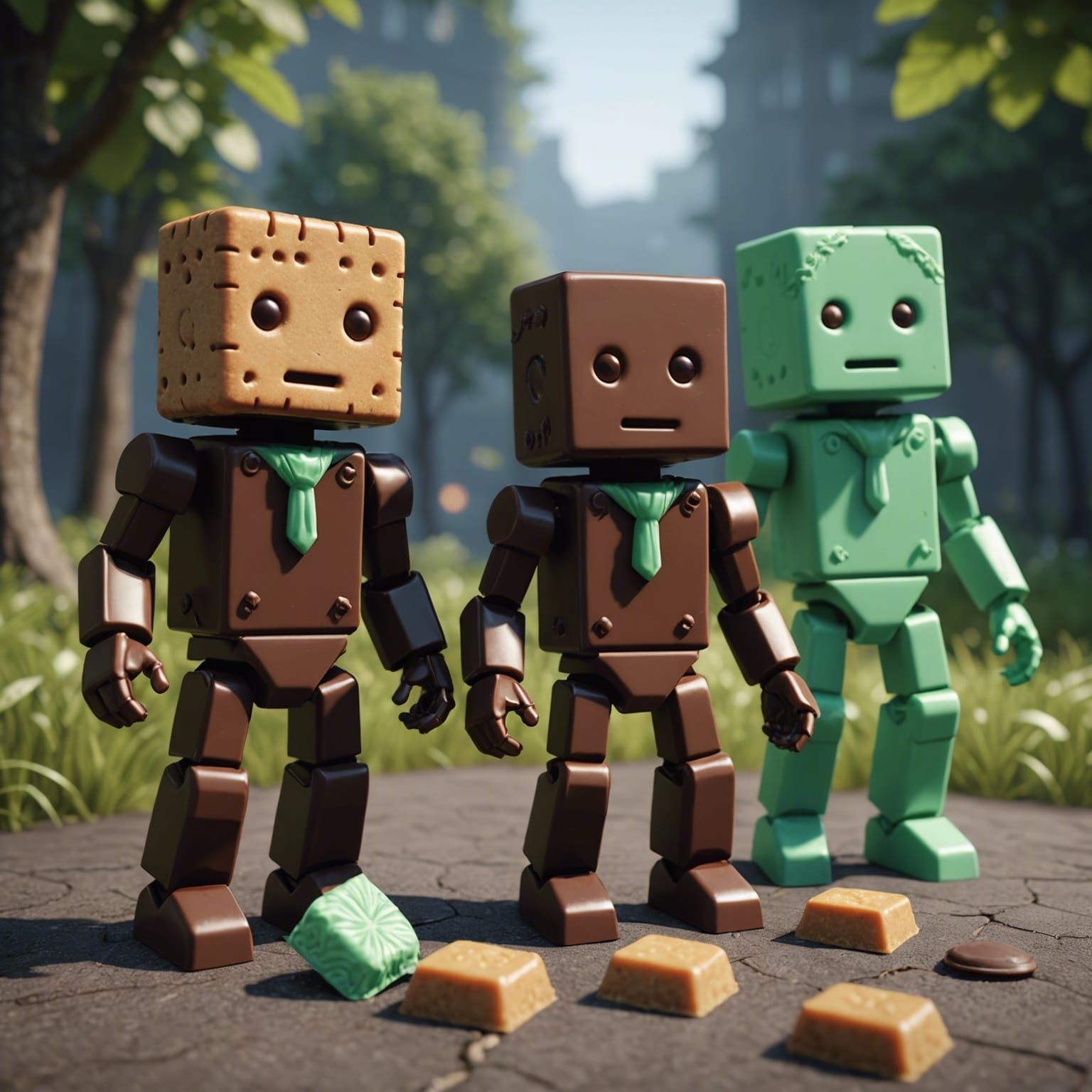 Humanoid Biscuit Chocolate's III - AI Generated Artwork - NightCafe Creator