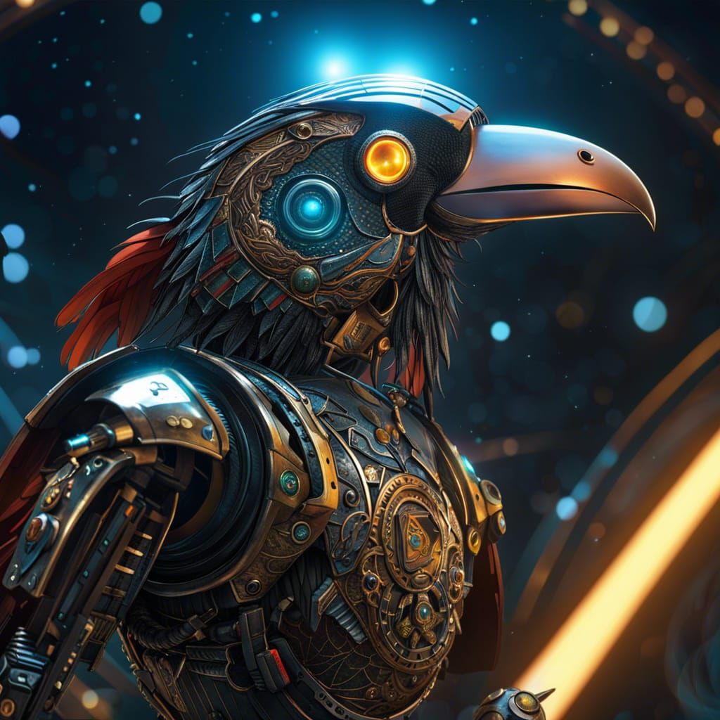 Space Raven - AI Generated Artwork - NightCafe Creator