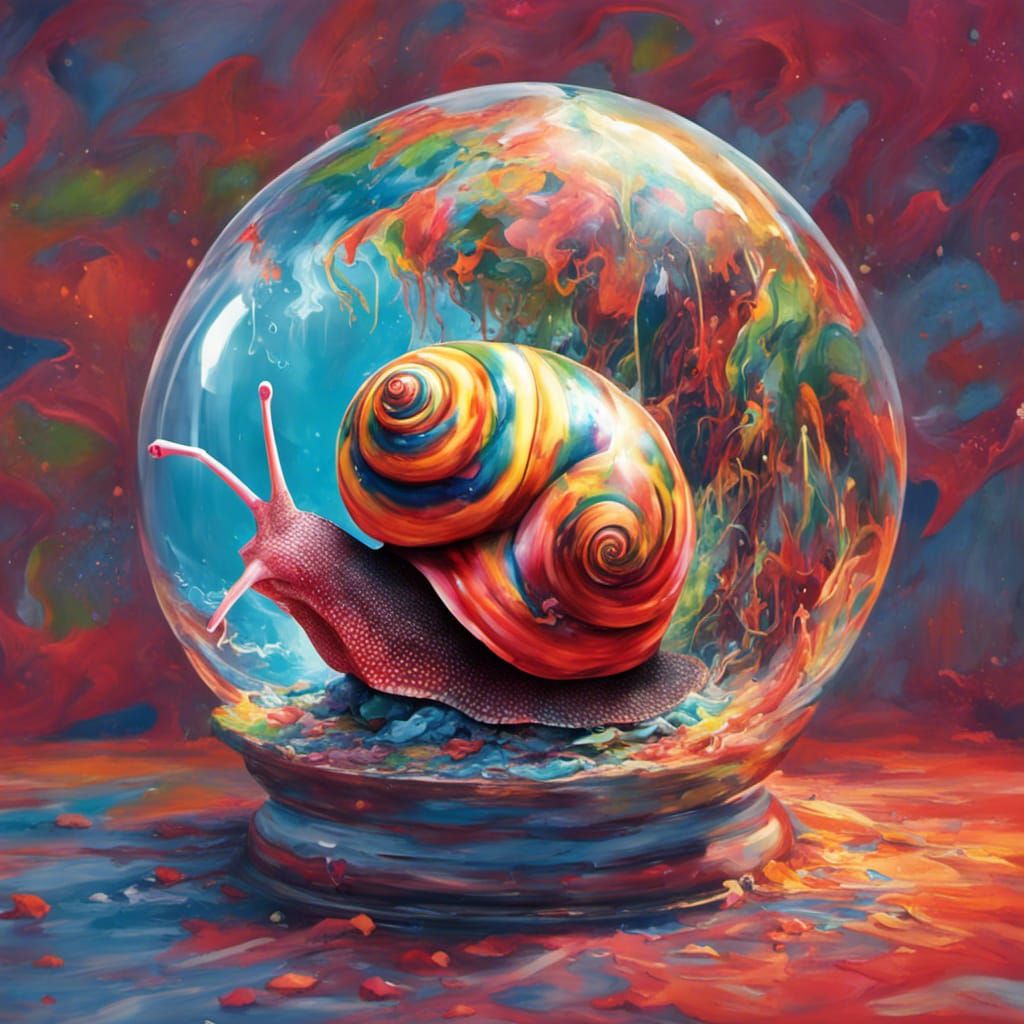 candy cane snail - AI Generated Artwork - NightCafe Creator