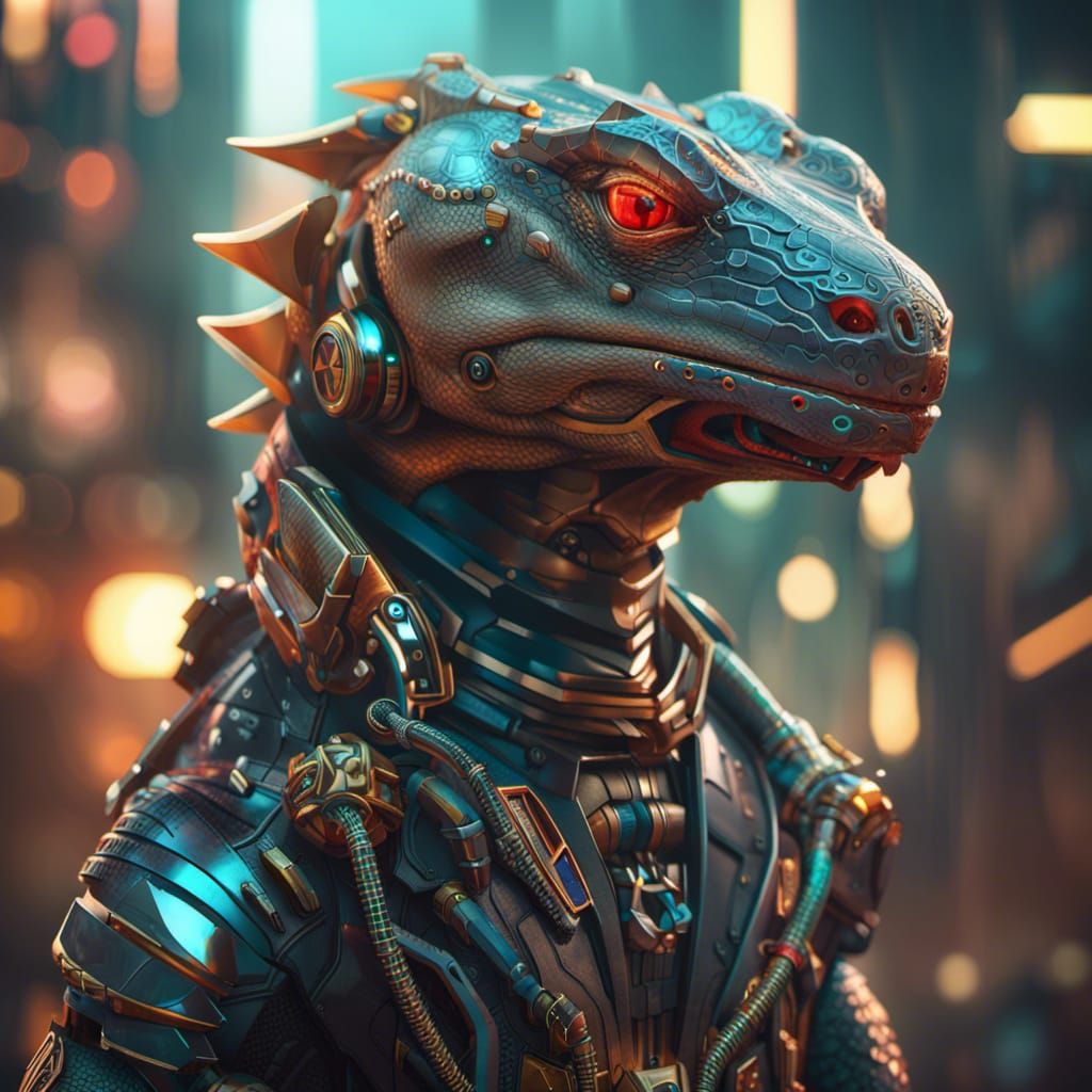 Cybersaur - AI Generated Artwork - NightCafe Creator