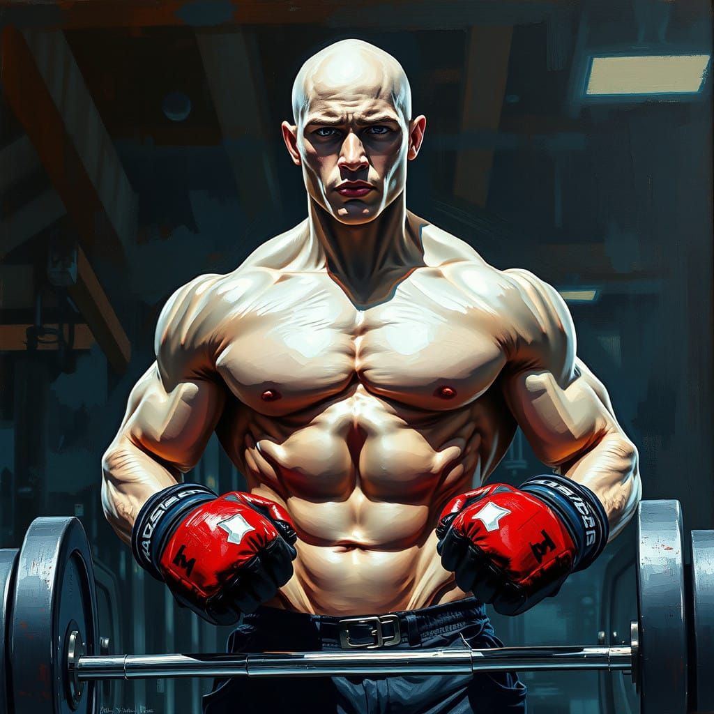 Boxing X Bodybuilding🔥😎 - Muscular Gym Athlete Lifts Heavy...