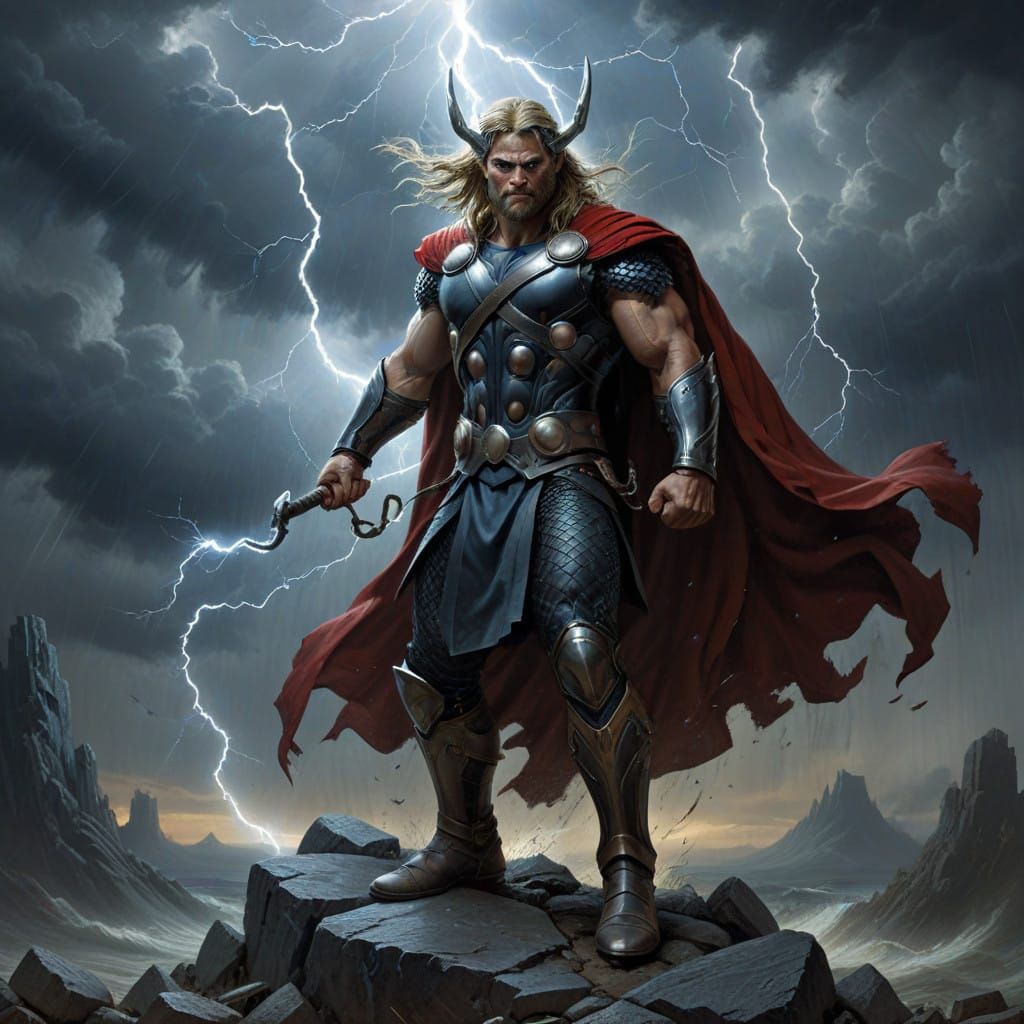 Scary Thor - Epic Dark Fantasy Thor in Horror Art