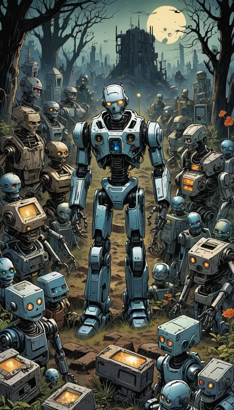 Night of the living robots, rising from their graves in the robot ...