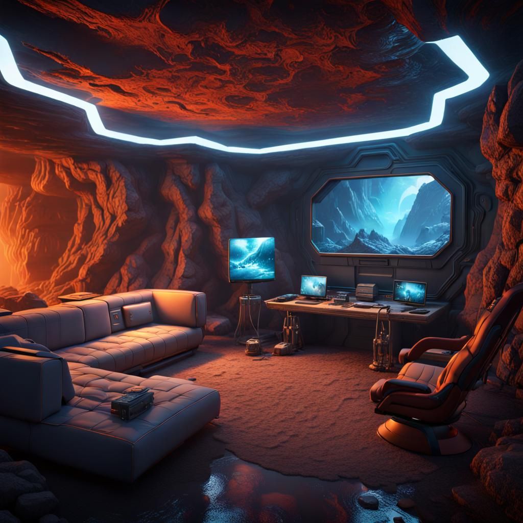modern caveman's room - AI Generated Artwork - NightCafe Creator