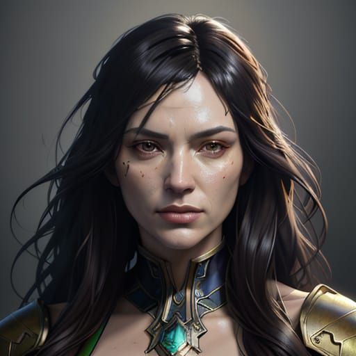 Vibrant Oil Painting Portrait in Triadic Colors - AI Art