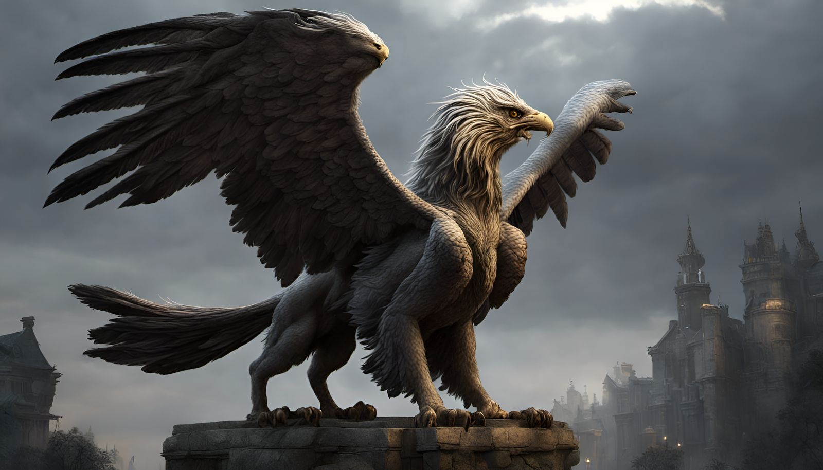 “The Gryphons of Mythos” 5 - AI Generated Artwork - NightCafe Creator