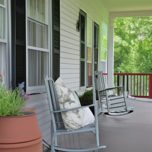 Photorealistic Front Porch - AI Generated Artwork - NightCafe Creator