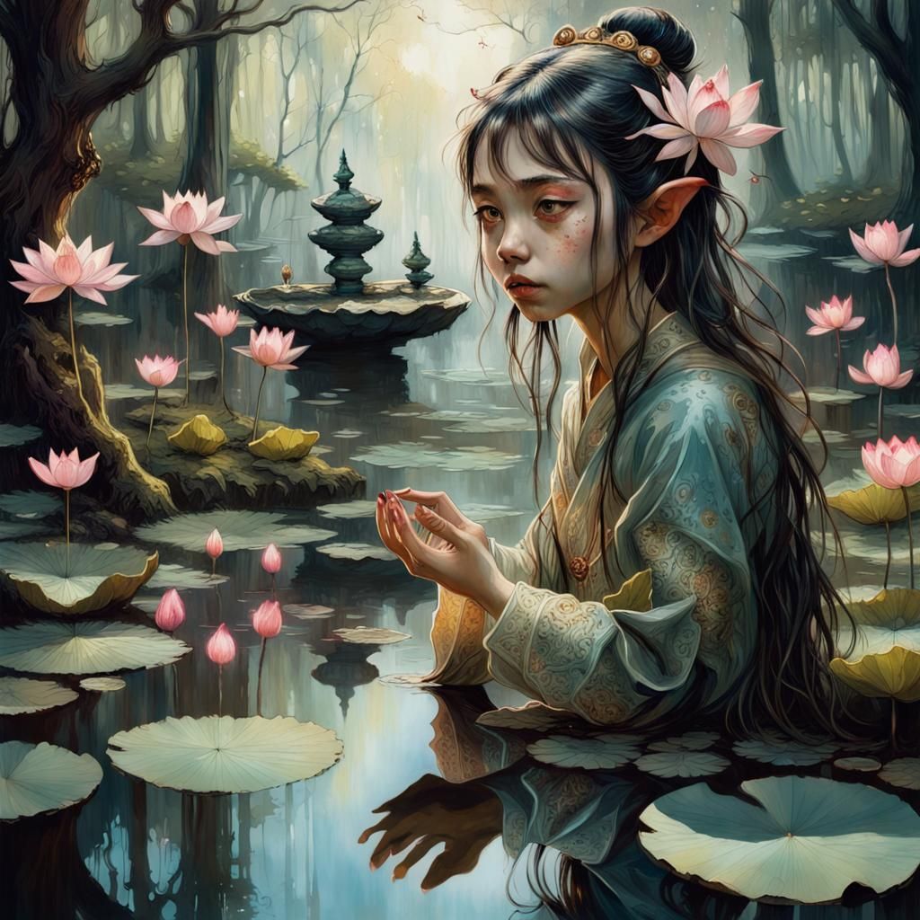 Ornate Japanese Elf - AI Generated Artwork - NightCafe Creator