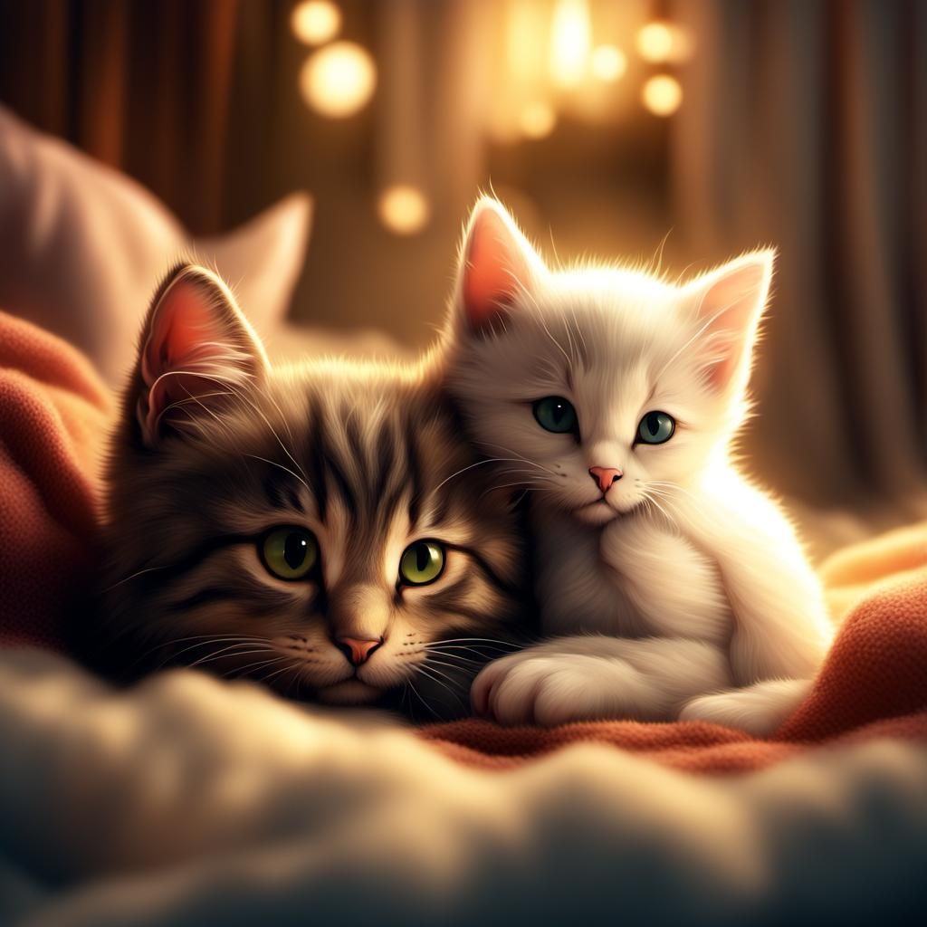 Cuddle Buddies - AI Generated Artwork - NightCafe Creator