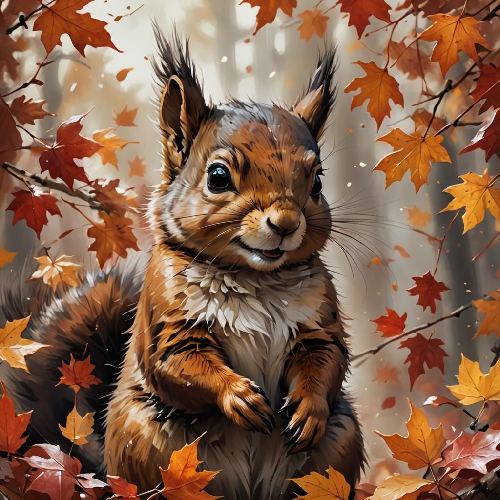 A cute baby squirrel - AI Generated Artwork - NightCafe Creator