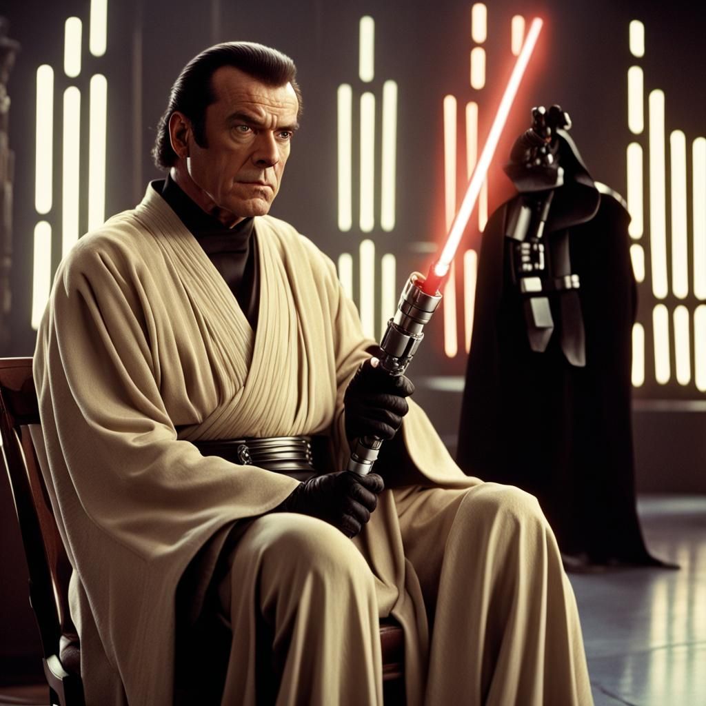 Steven Segal as a Jedi Knight - AI Generated Artwork - NightCafe Creator