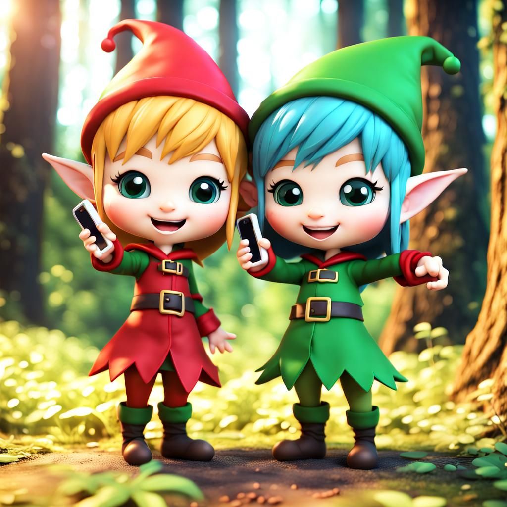 Elfie Selfies - AI Generated Artwork - NightCafe Creator