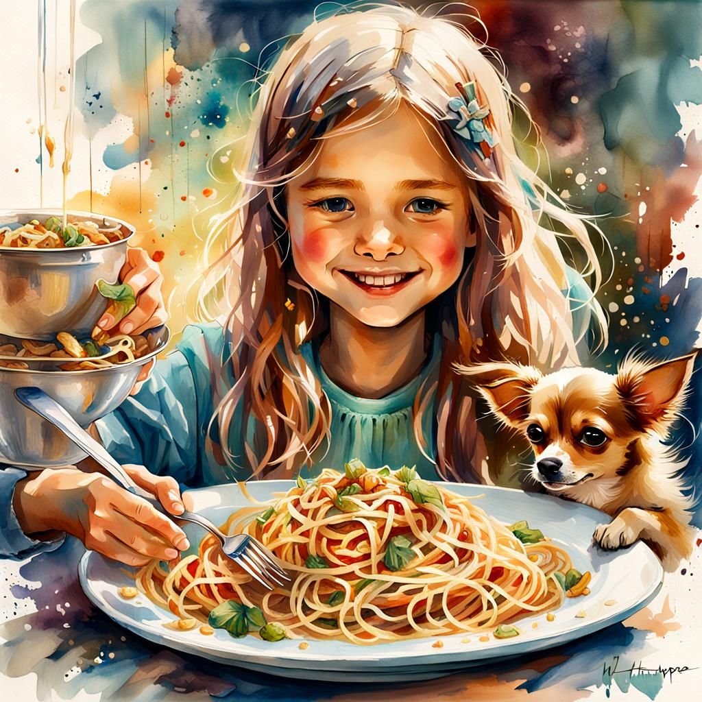 Delicious pasta! - AI Generated Artwork - NightCafe Creator