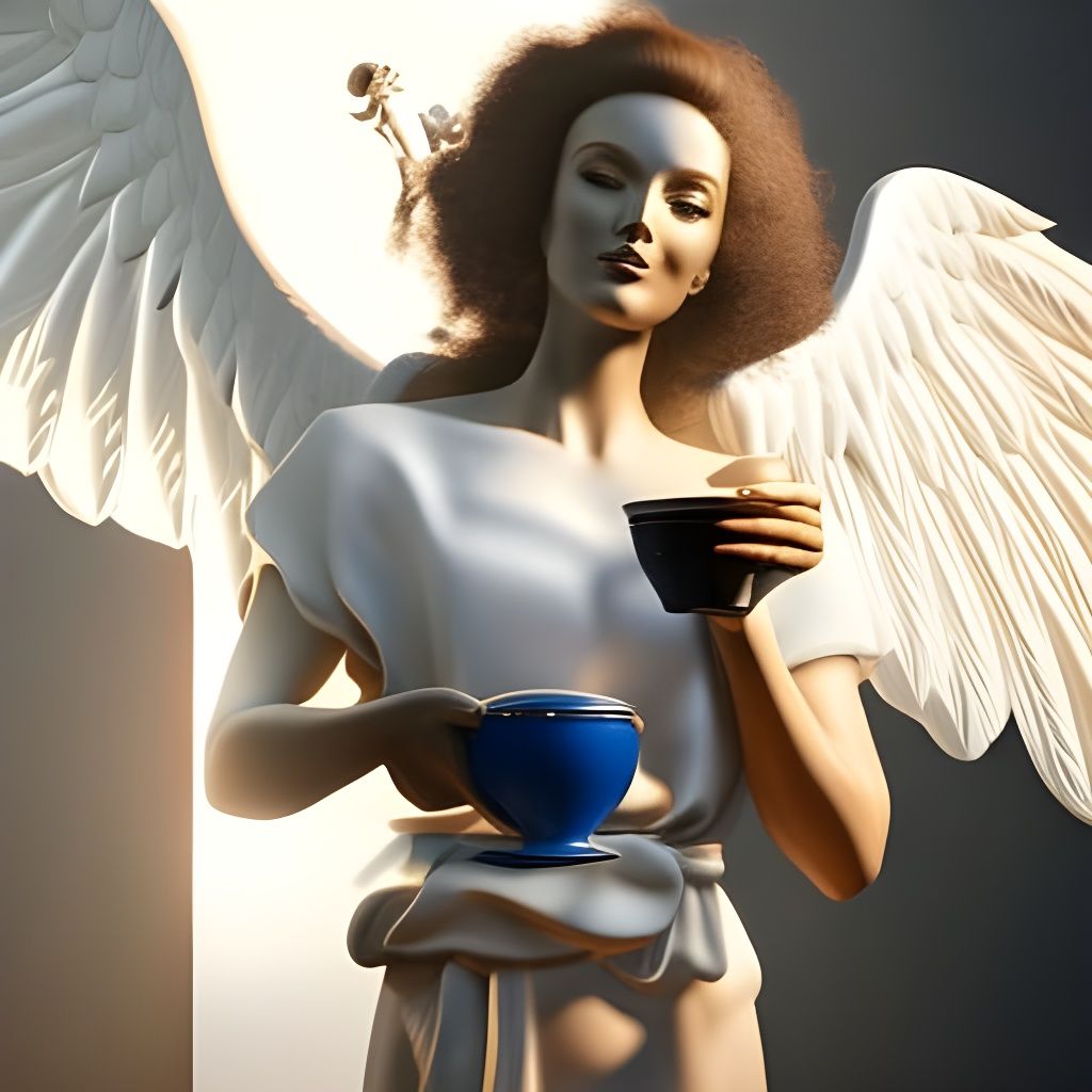 The Angel of Morning Coffee - AI Generated Artwork - NightCafe Creator