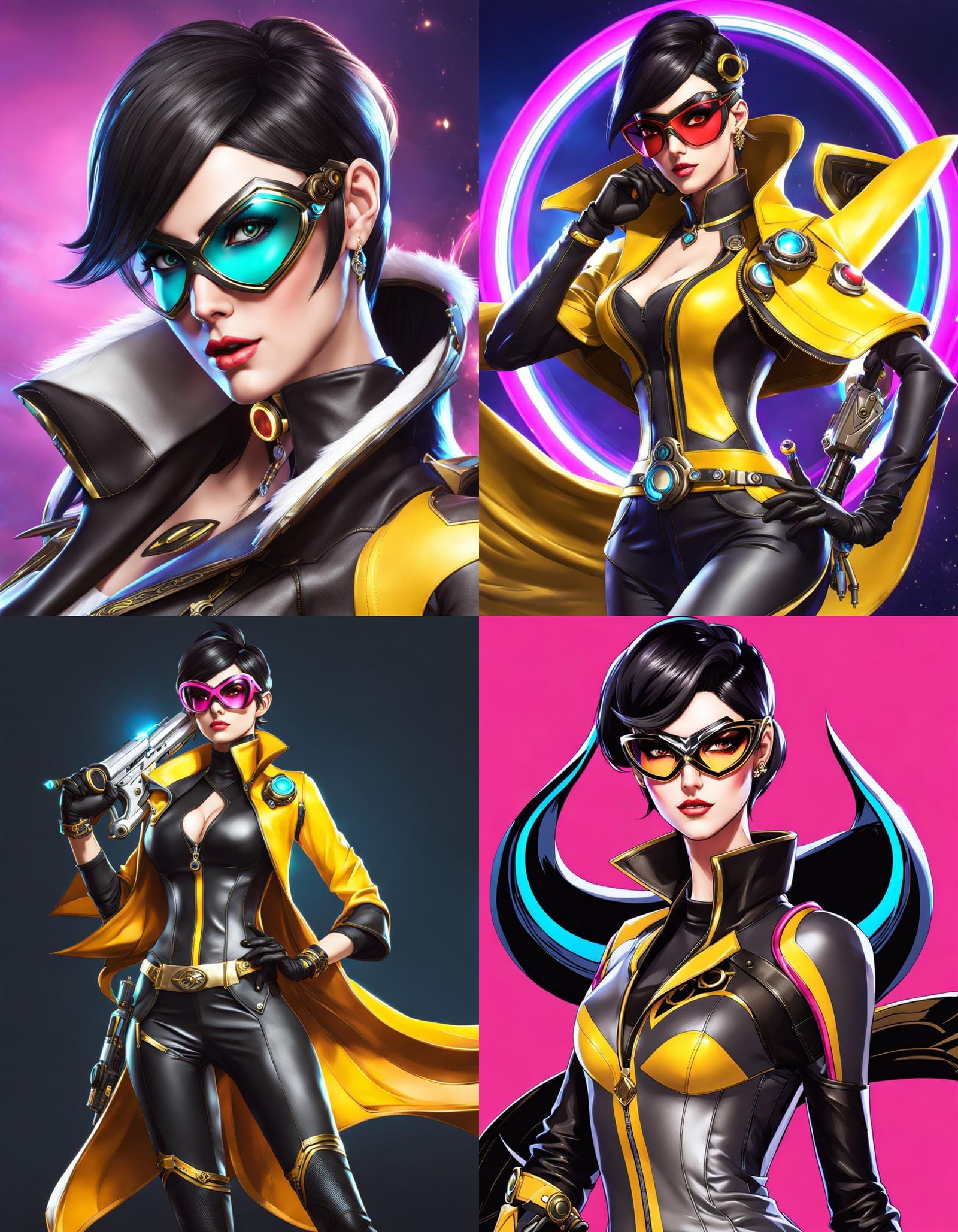 Bayonetta wearing a Tracer from Overwatch inspired costume! - AI ...