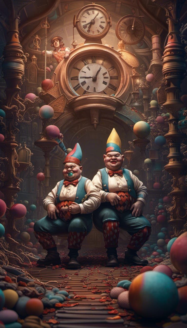 Tweedle Der & Tweedle Dum - AI Generated Artwork - NightCafe Creator