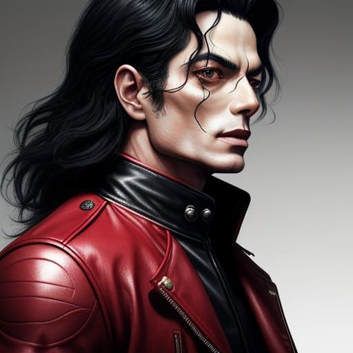Jack Michaelson - Michael Jackson in Thriller Red Leather J...