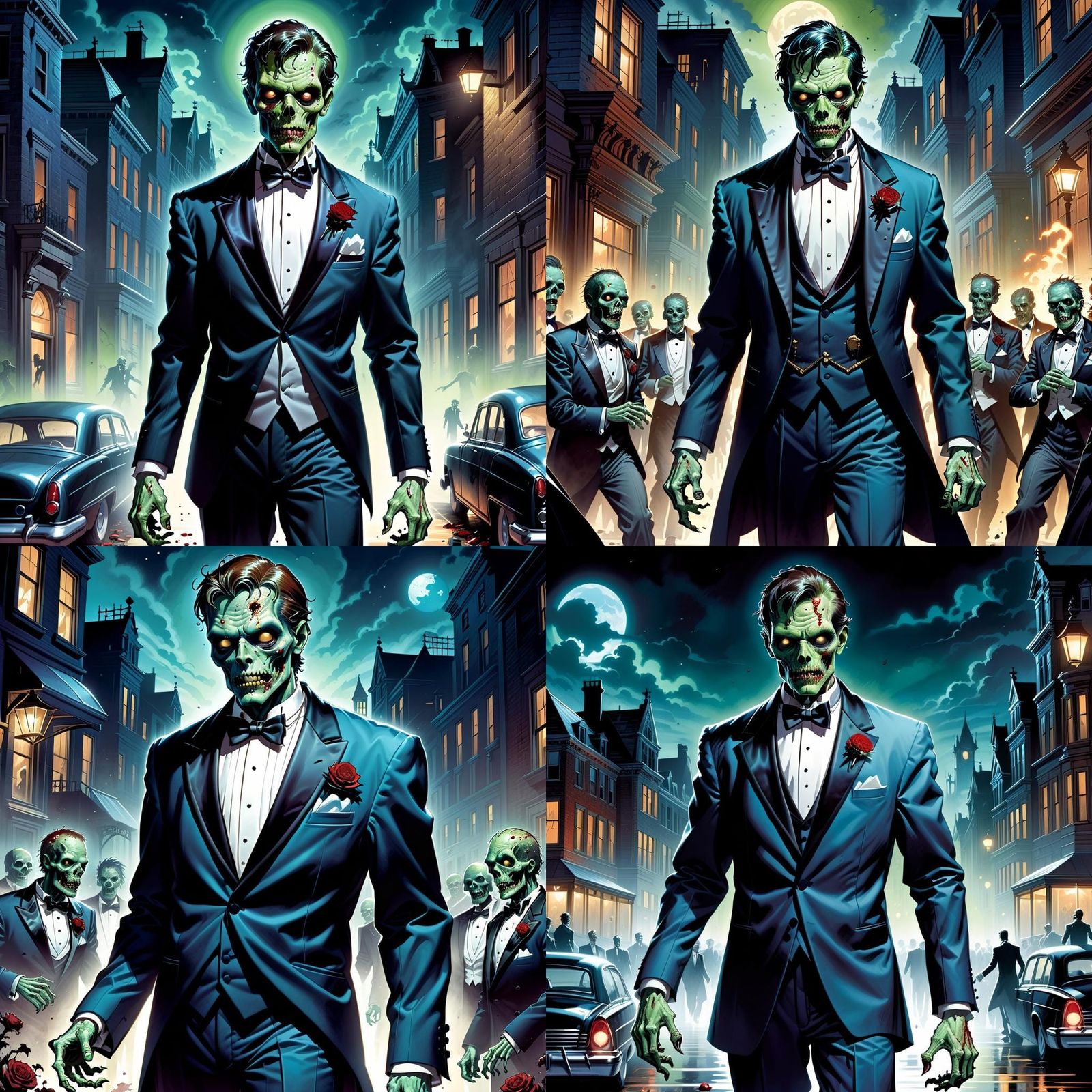 Zombie James Bond - Elegant Zombie Spy in Tuxedo