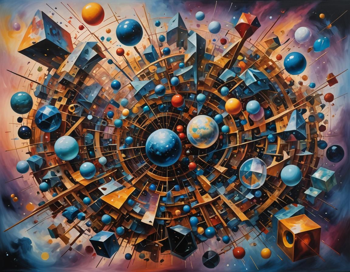 a painting about multiple dimensions inspired by Ingo Swann - AI ...