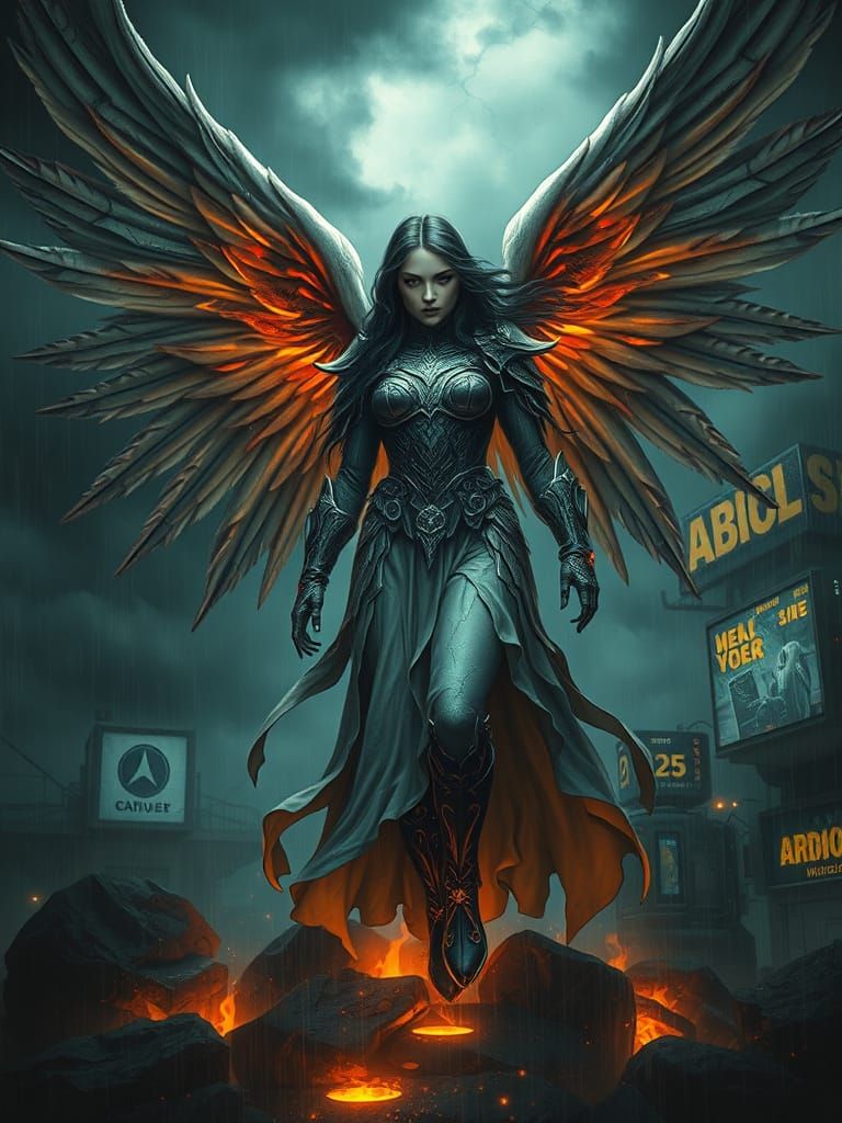 Angel in war - Regal Angel Awakens from Hellish Abyss in Dar...