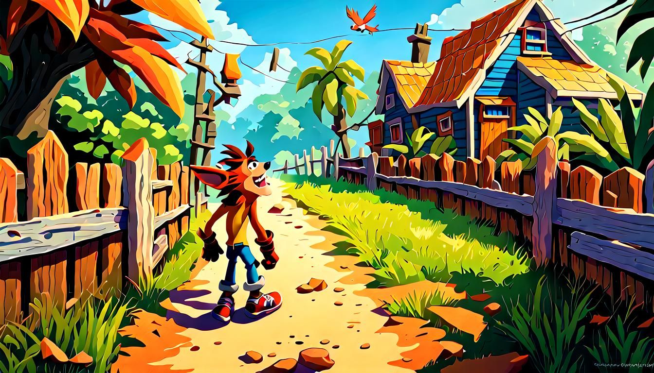 Crash Bandicoot buys a house for himself - AI Generated Artwork ...