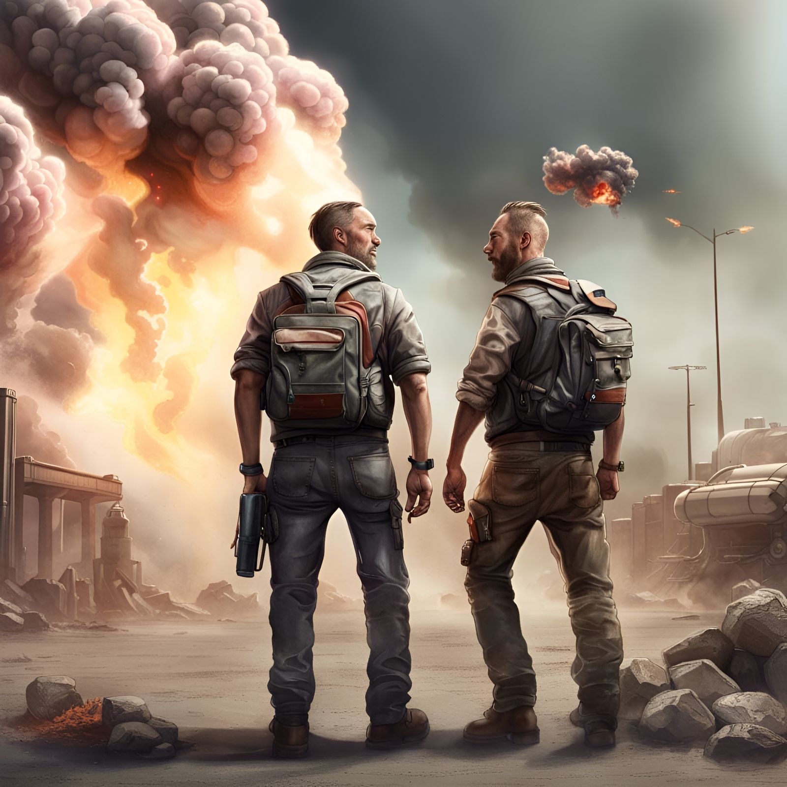 David & Davidson's Day Out - AI Generated Artwork - NightCafe Creator