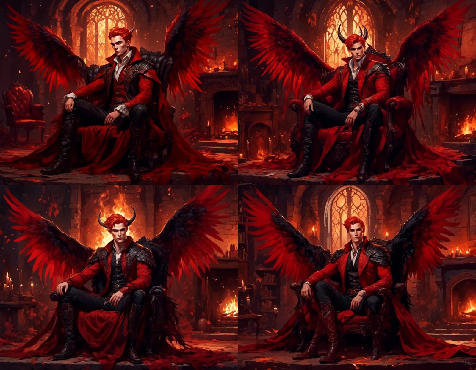 Smirk confident handsome devil, long pointed ears, elf ears, muscular ...