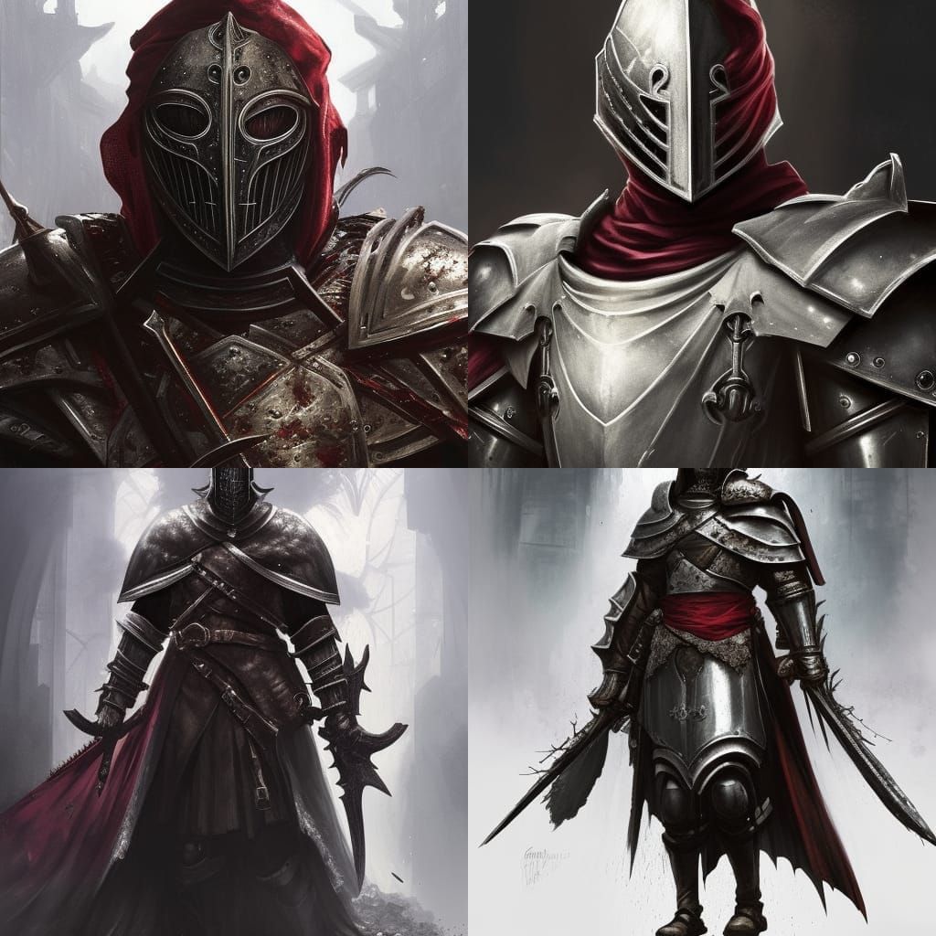 Heavily armored male crusader covered in blood bloodborne terrifying ...