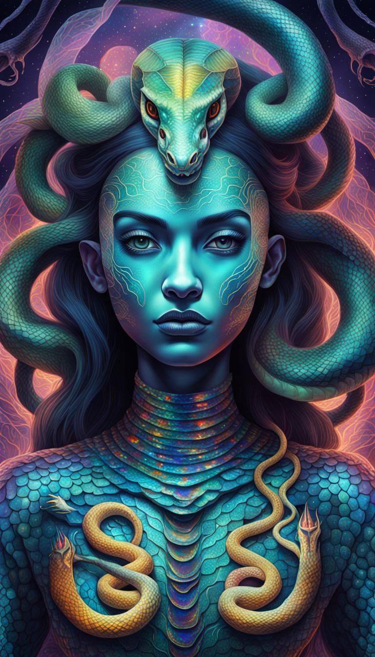 The queen of snakes has no legs, her body is a snake - AI Generated ...