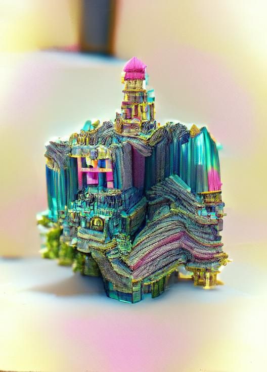 Bismuth Castle - AI Generated Artwork - NightCafe Creator