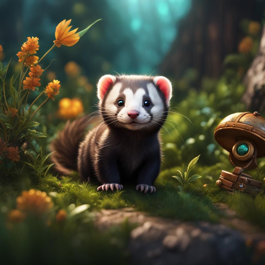 Make the cutest ferret ever - AI Generated Artwork - NightCafe Creator