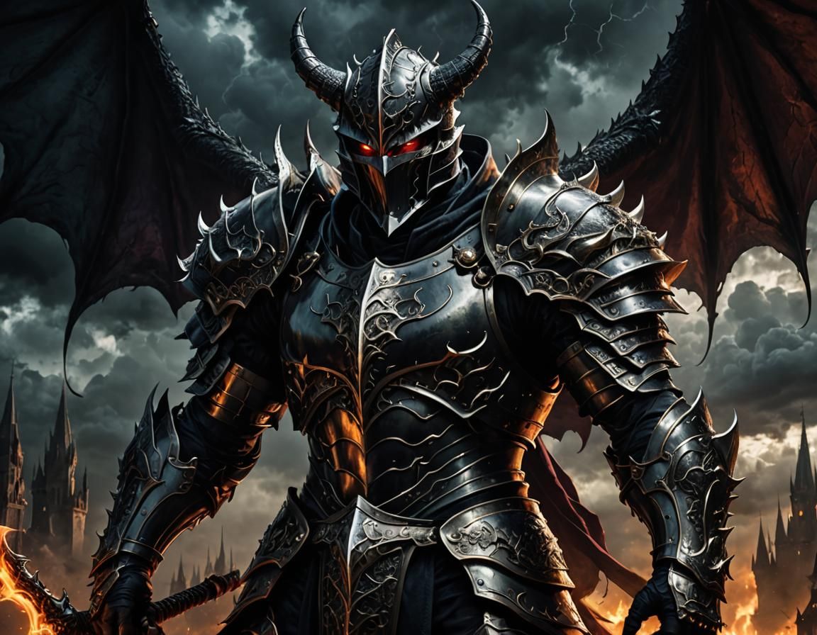 A stunning image of a demon knight - AI Generated Artwork - NightCafe ...