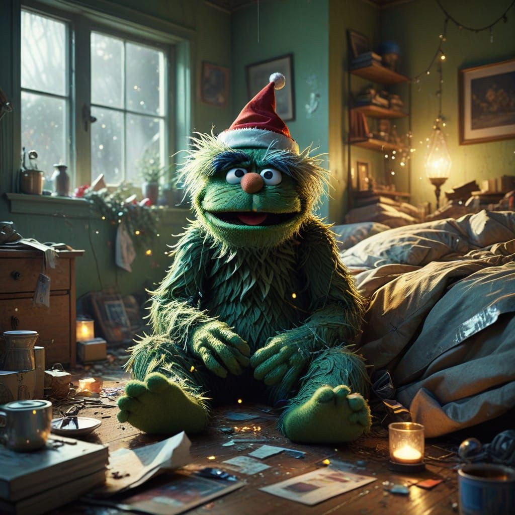 Grumpy Sesame Street Oscar the grouch monster