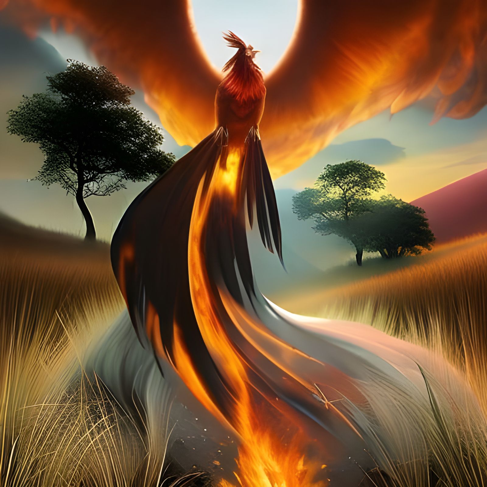 Phoenix Rising - AI Generated Artwork - NightCafe Creator